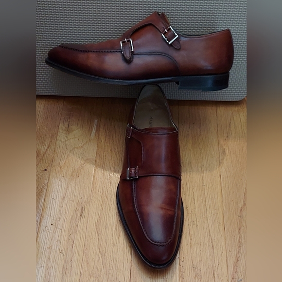 Magnanni | Shoes | Magnanni 7935 Mens Brown Leather Double Monk Shoes ...